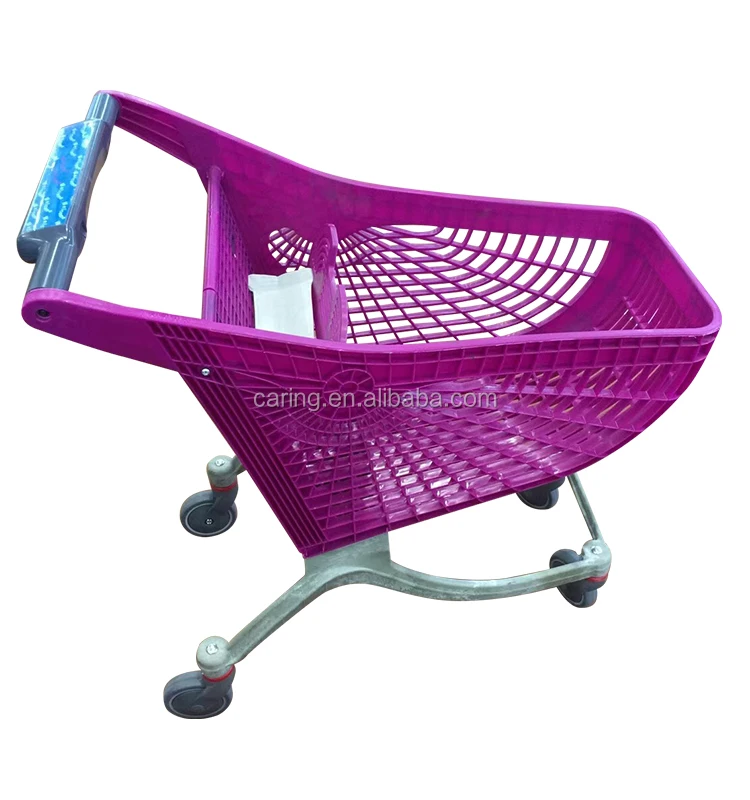 2018 New Plastic Shopping Cart Shopping Trolley With Plastic Fan Shape ...
