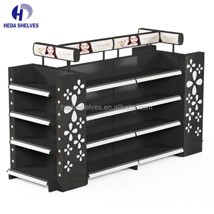Luxury Custom Perfume Showcase Shelving with LED Lighting