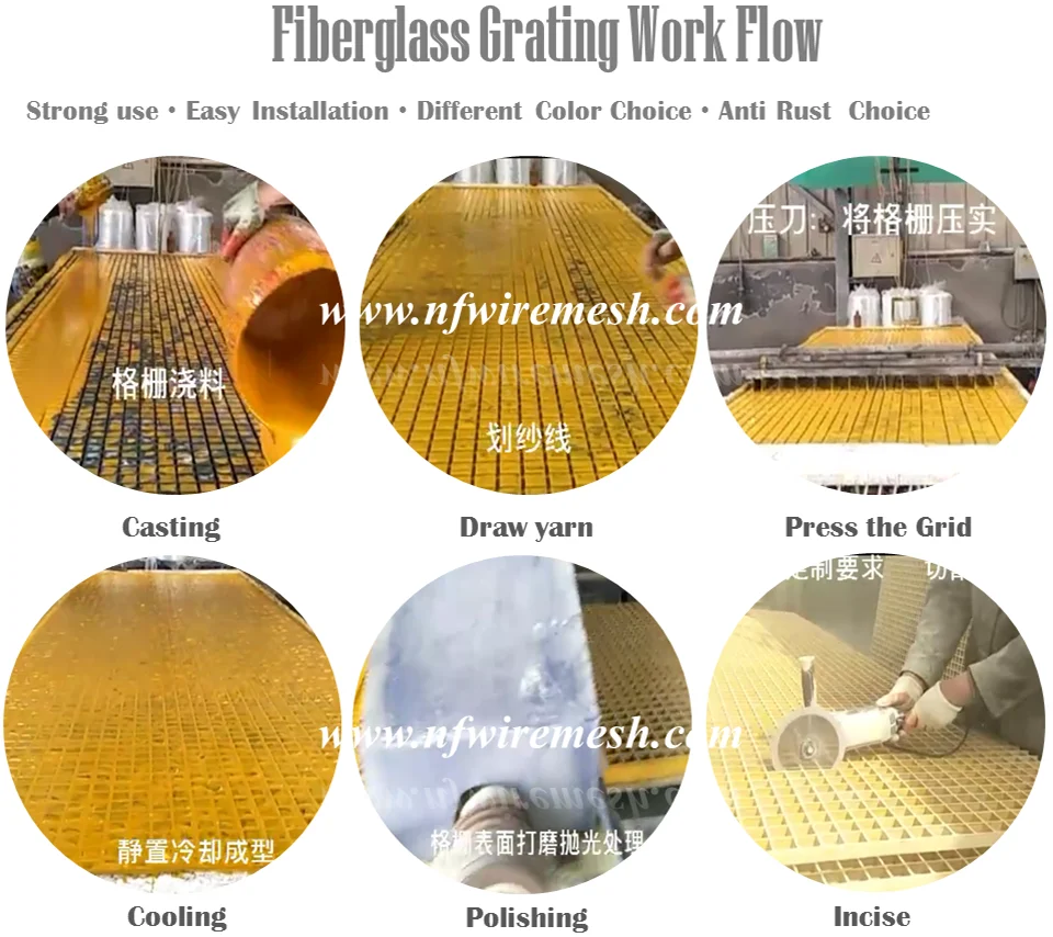 Heavy Duty Fiberglass Products Construction Material Chem Grate Grating ...