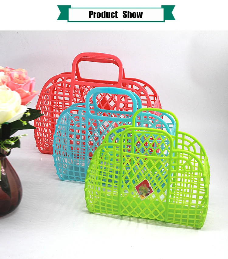 Factory Supply Small Plastic Folding Basket With Hand Hanging ...