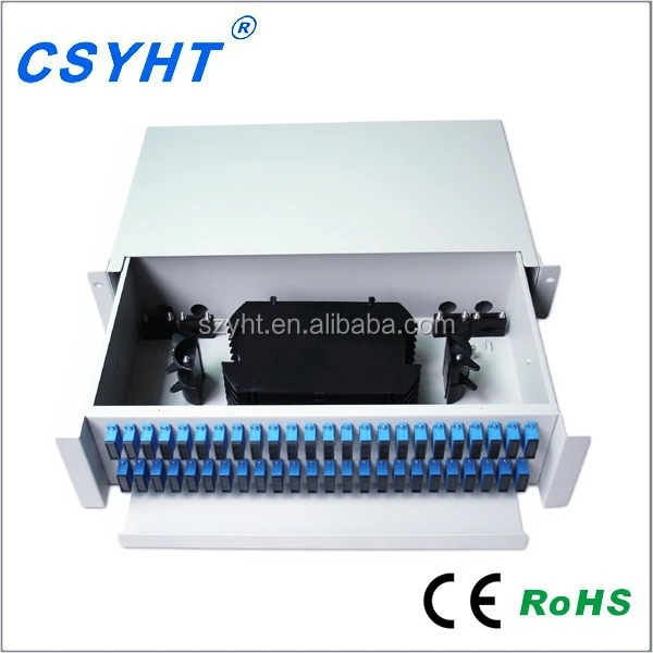 Sliding Odf Fiber Optic Patch Panel 19'' 24 Sc Sx Or Lc Dx Closed 1 ...