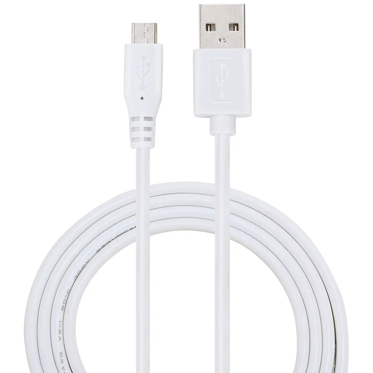 White Color 5v 2a 1m 24awg Usb A Male To 5pin Micro Usb Charger ...