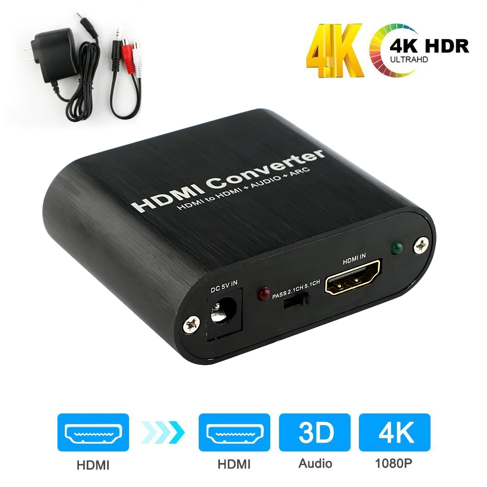 4k 60hz Hdmi Audio Extractor 5.1 Arc Hdmi Audio Extractor Splitter Hdmi ...