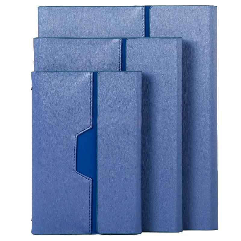 Tri Folding Leather Notebook Hidden Magnetic Closure Three Fold ...