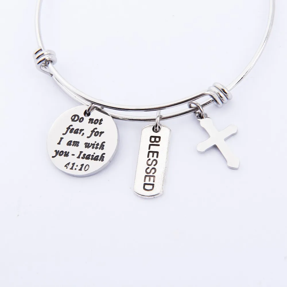 Stainless Steel Bible Verse Engraved Jewelry Necklace/bracelet/keychain ...