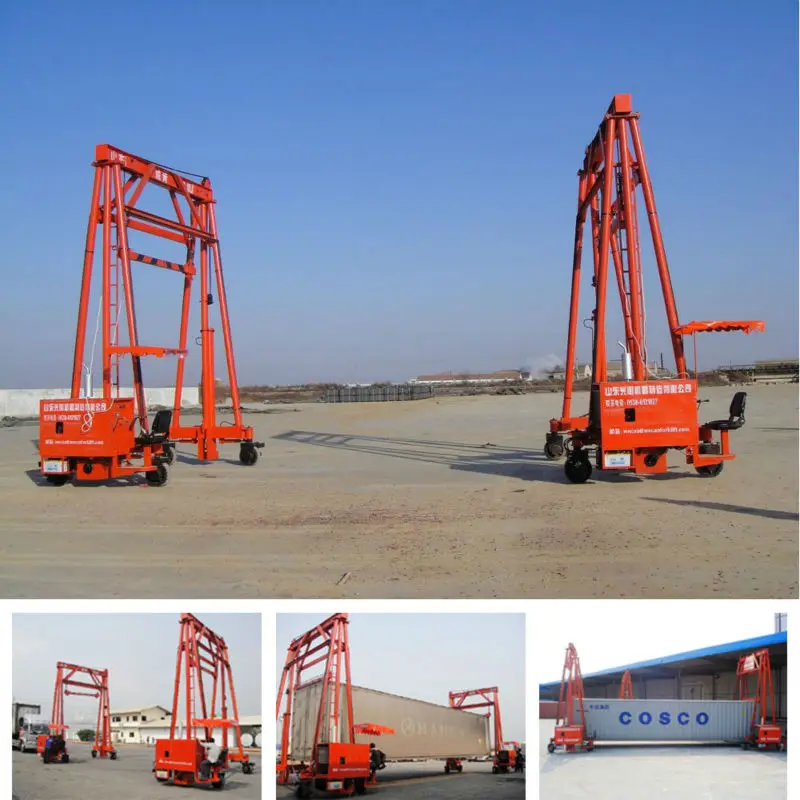 diesel powered 40 ton mini container crane portable containers lifting ...
