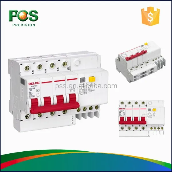 Delixi Dz47sle Circuit Breaker 4 Pole 63a Mcb Earth Leakage - Buy Mcb Earth Leakage,Earth ...