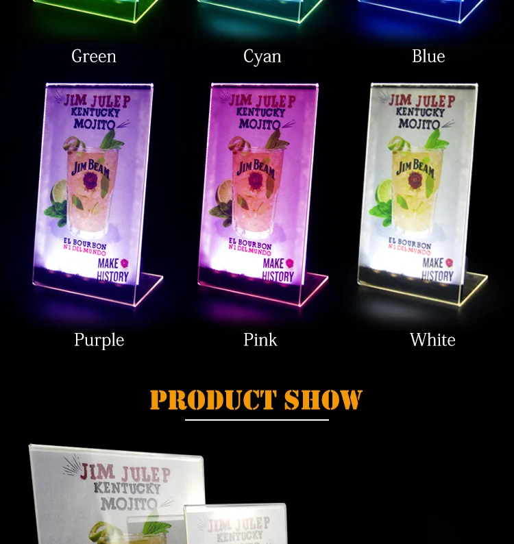 Transparent Restaurant Acrylic Table Menu Display Holder Stand T Shape ...