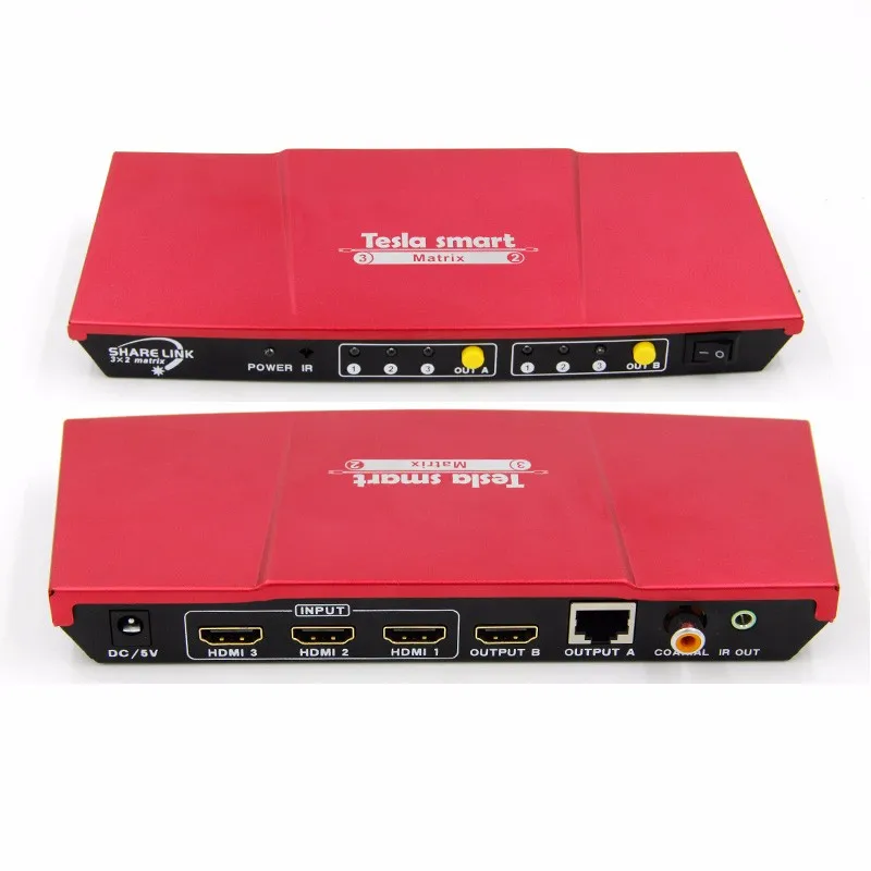 Tesla-smart 3x2 Hdmi Splitter Matrix With 50m Extender 4k 60@hz Matrix ...