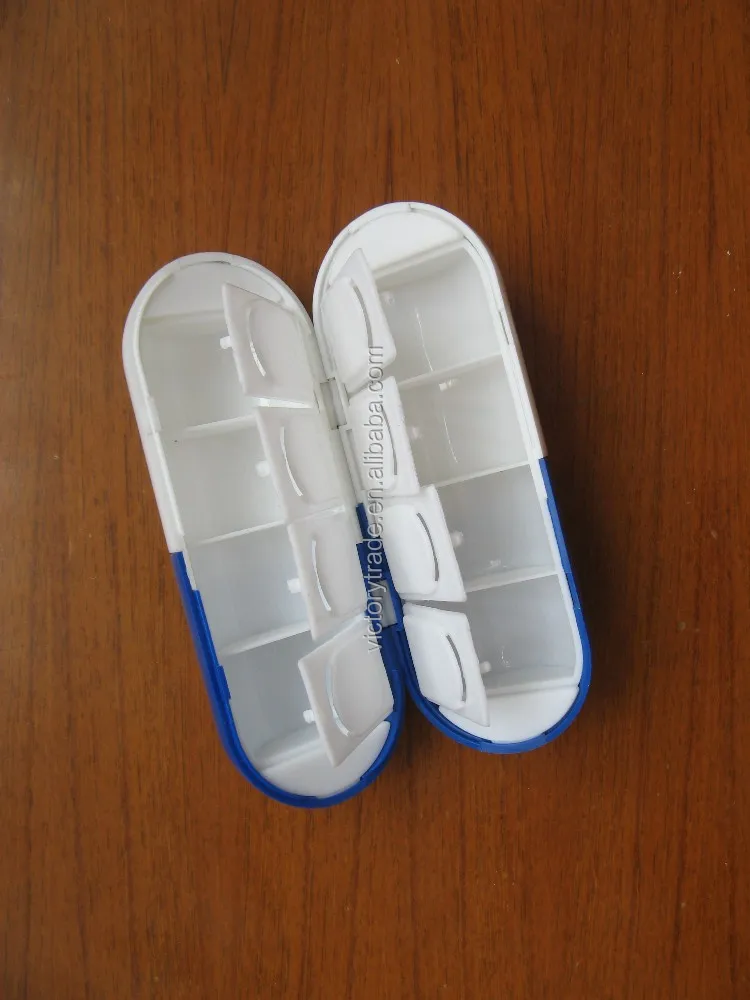 V-pb037 Wholesale Capsule Shaped 8 Compartment Plastic Pill Box ...