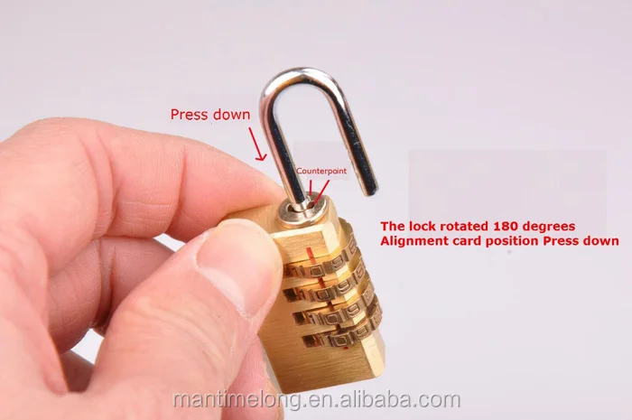 Mini 4 Digits Number Password Code Lock Combination Padlock Resettable ...