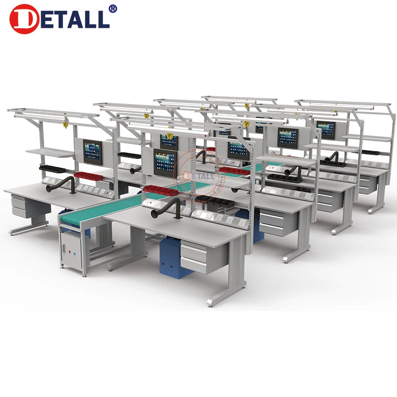 Laptop Electronic Assembly Table Production Line Table With Automatic ...