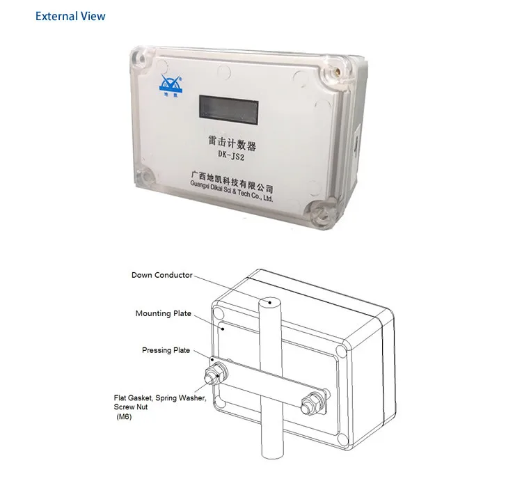 6 Digital Outdoor Lightning Strike Counter - Durable & Accurate