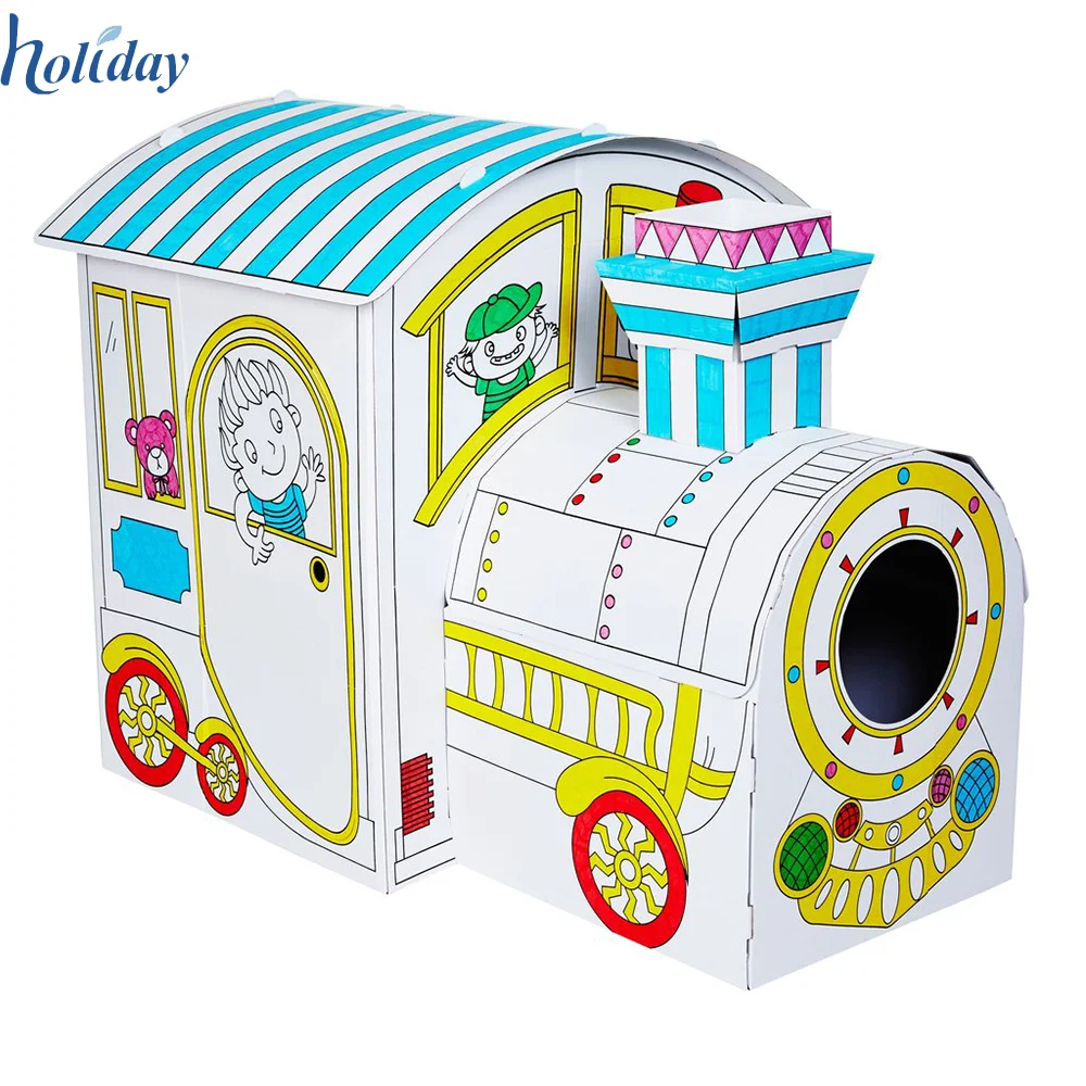 Cardboard Train Playhouse at Robin Alexander blog