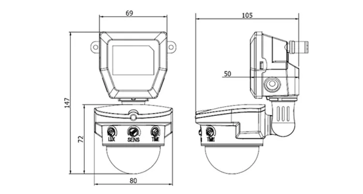 Lux Adjustable Outdoor Light Sensor Led Ir Sensor Switch Distance ...
