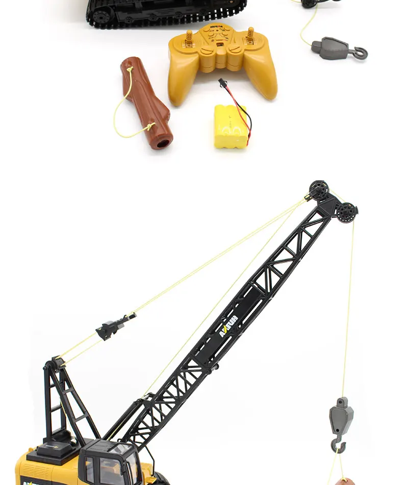 1:14 HUINA 1572 2.4G 15CH Die-cast Tower Grab Construction Toys Rc ...