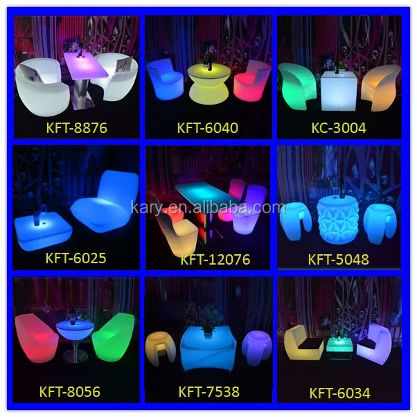 LED Cubes Bar Cube Seat Remote Control Lighting Cubes