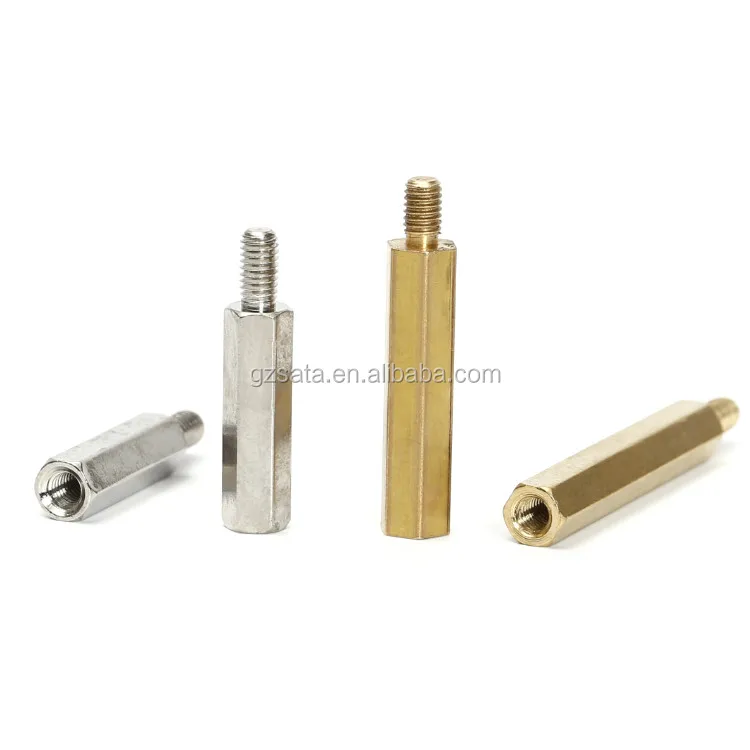Brass Plain Male Female Threaded Hex Standoff Spacers