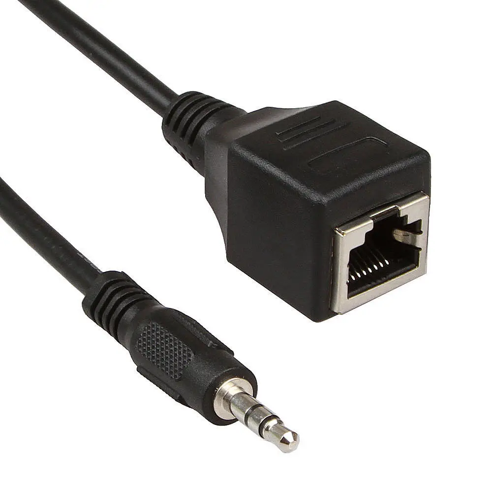 3.5mm Male Jack Audio Cable to RJ45 Socket Ethernet LAN Cable