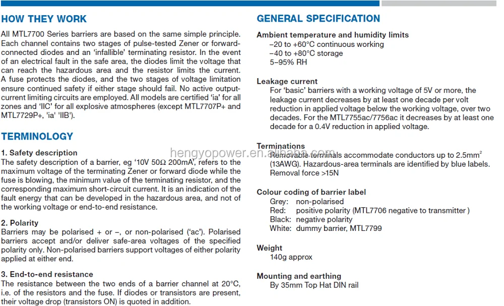 Mtl Din-rail Mounting Safety Barriers Mtl7728p+ - Buy Intrinsic Safety ...