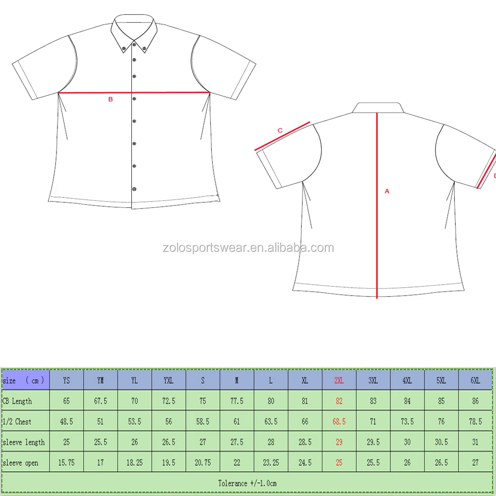 Full Button Down Hidden Snap Sublimation Custom Square Shoulder Sleeve ...