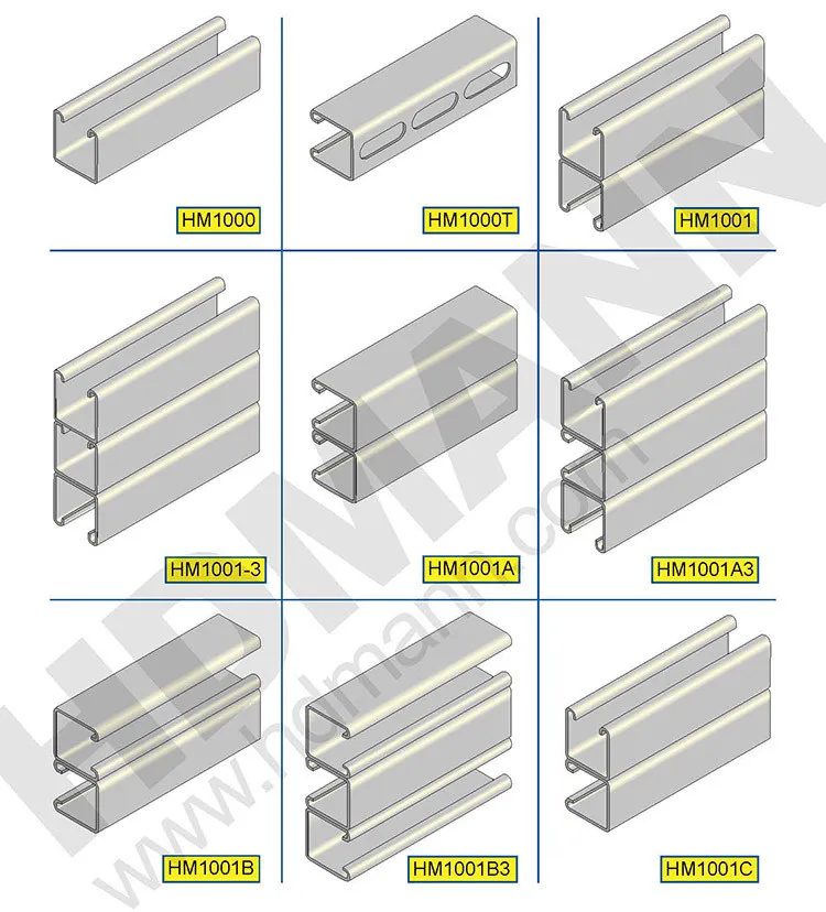 Unistrut Galvanized Steel Channels for Electrical Support