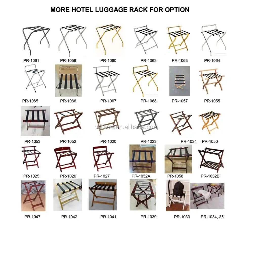 Pr-1072,Metal Foldable Metal Luggage Rack Metal With Chrome Finished ...