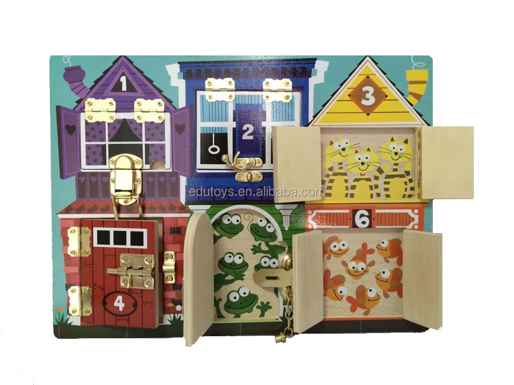 New Intelligent Wooden Puzzle Door Lock Toys For Baby - Buy Lock Toys ...