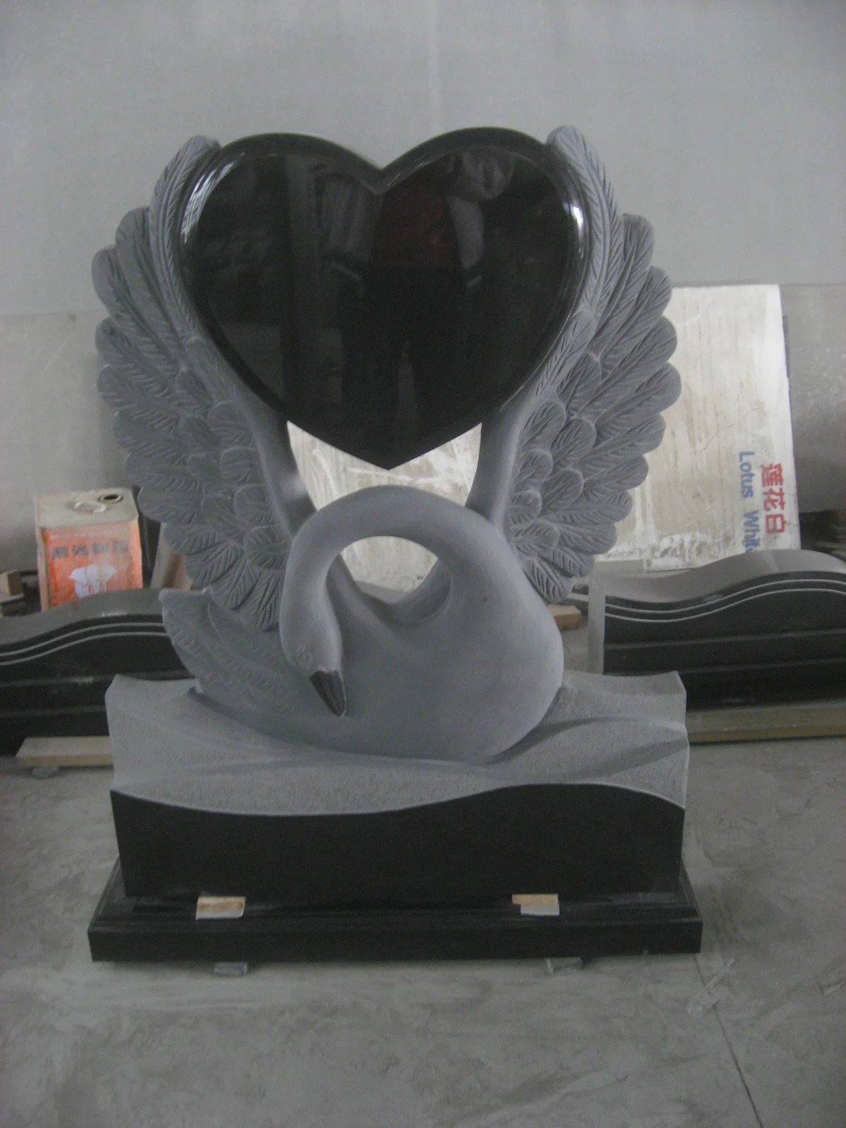 Heart Headstone Designs - Black Swan Granite Memorials