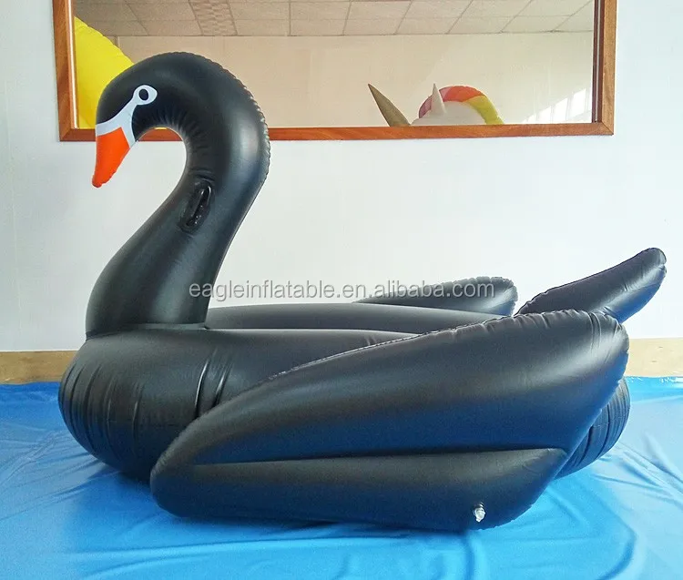 Low Moq Stock Giant Black Swan Plastic Swan Inflatable Floating Toy ...
