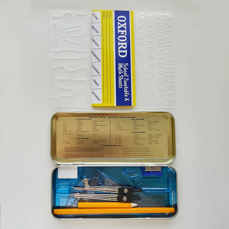 Custom Student Stationery Set 13pcs Mathematical Oxford Math Set ...