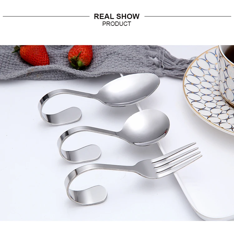 Stainless Steel Appetizer Bent Handle Coffee Spoon