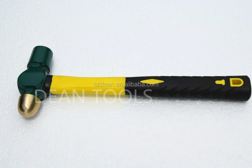 Non Sparking Brass Ball Hammer-with Hickory Handle -mullet Hammer Total ...