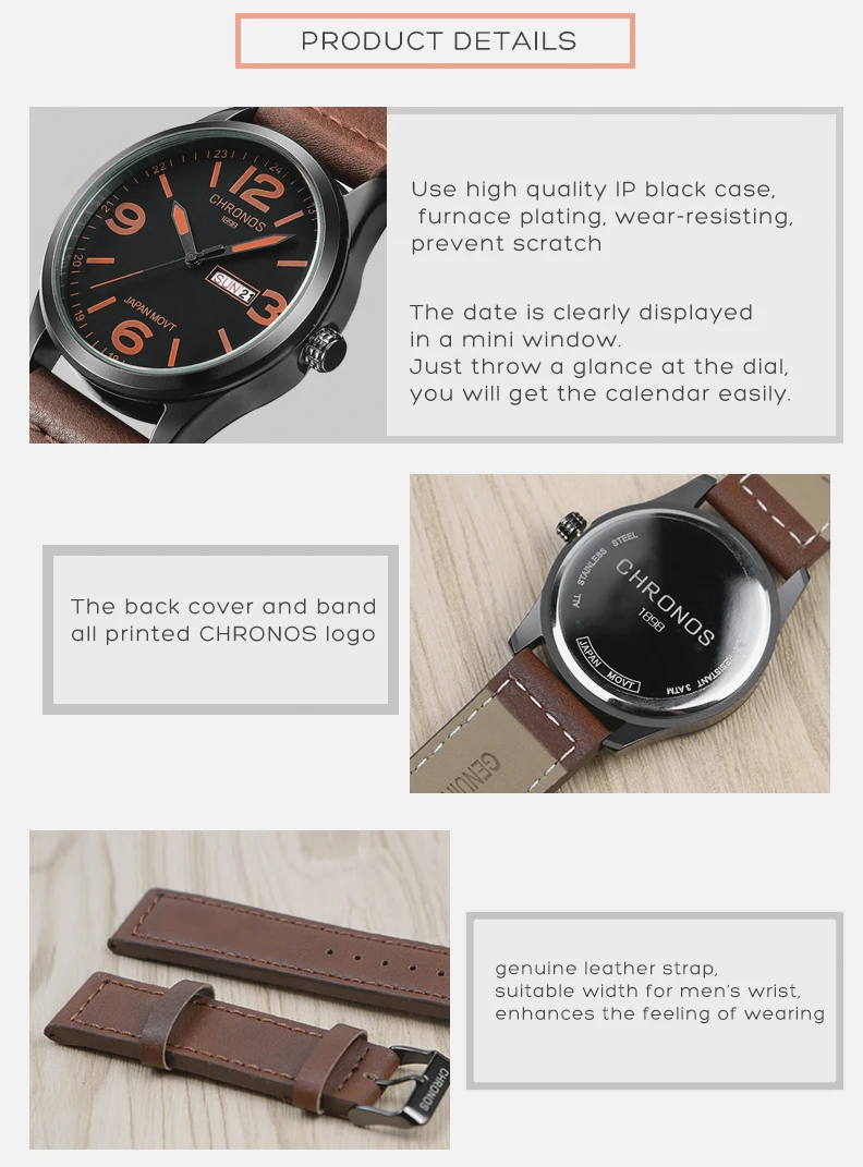 Chronos Mens Watches - Durable, Stylish, and Waterproof
