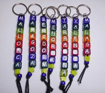 Diy Plastic Alphabet Letter Beads Name Keychain,Personalized Beaded ...