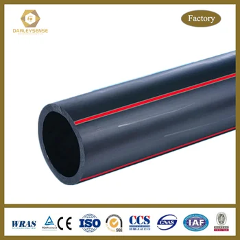 Best Seller Black Hdpe Pipes With Red Stripe As Per International ...