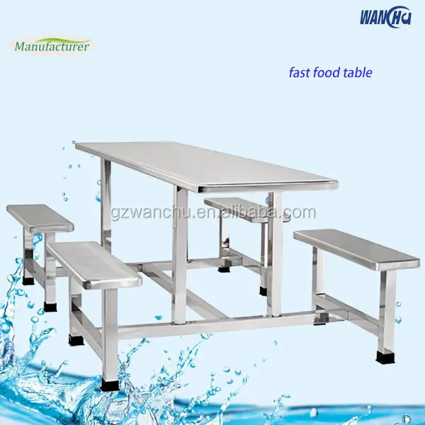 Factory Industrial Kitchen Fast Food Table Chairs Stainless Steel Food ...