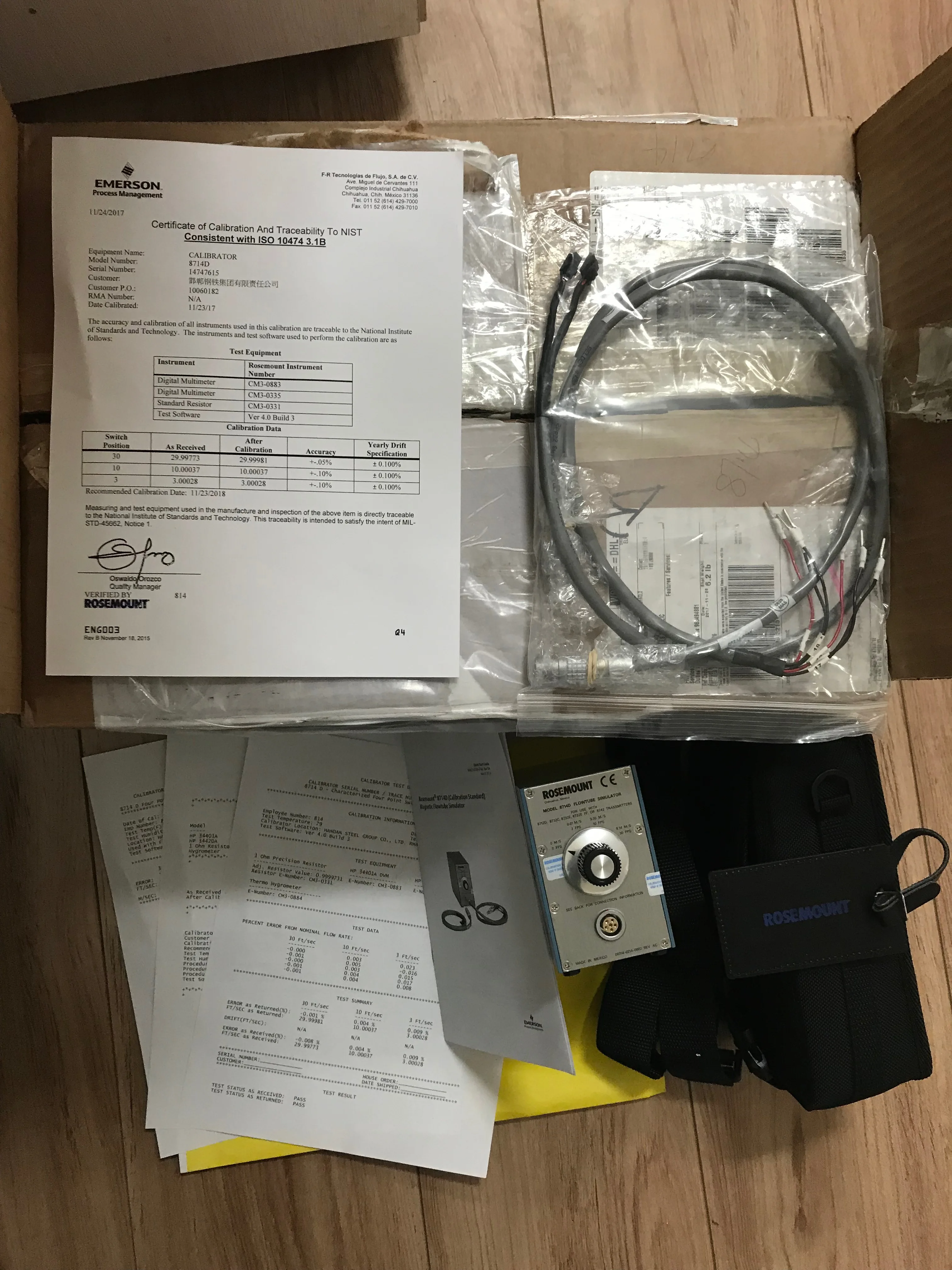 Emerson Model 8714D Magnetic Flowmeter Calibrator - Precision