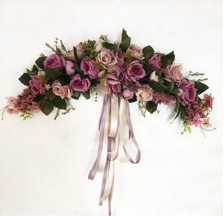 Silk Rose Hydrangea Flower Swag - Buy Hydrangea Swag,Decorative Swags ...