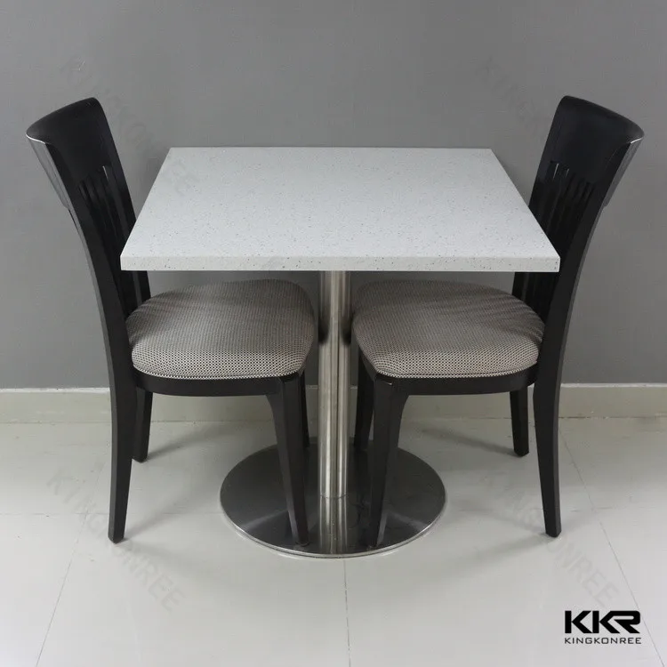 Kkr Best Quality Modern Solid Surface Stone Restaurant 2 Person Dining ...