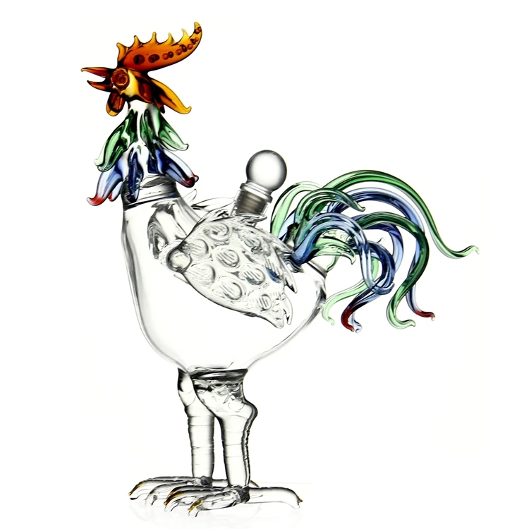 Handmade Glass Liquor Bottles - Bull Shape & Customizable