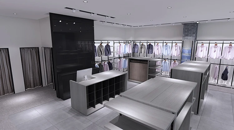 Wooden Clothes Shop Counter Table Design Retail Store Cashier Counter ...