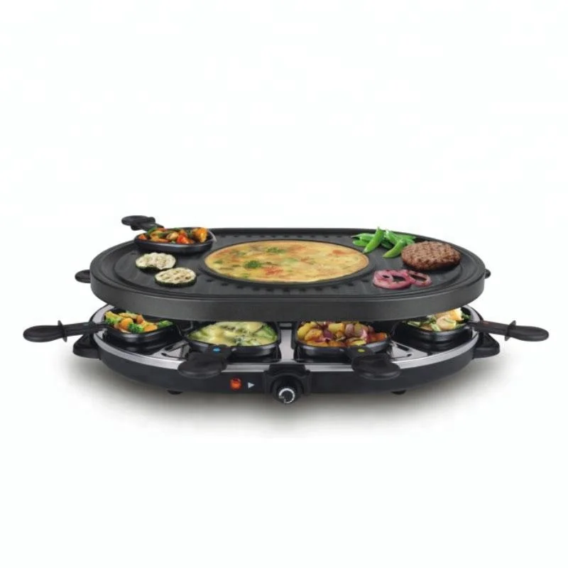 8 Persons Electric Powerful Oval Raclette Grill - CB, CE, LFGB, Rohs ...