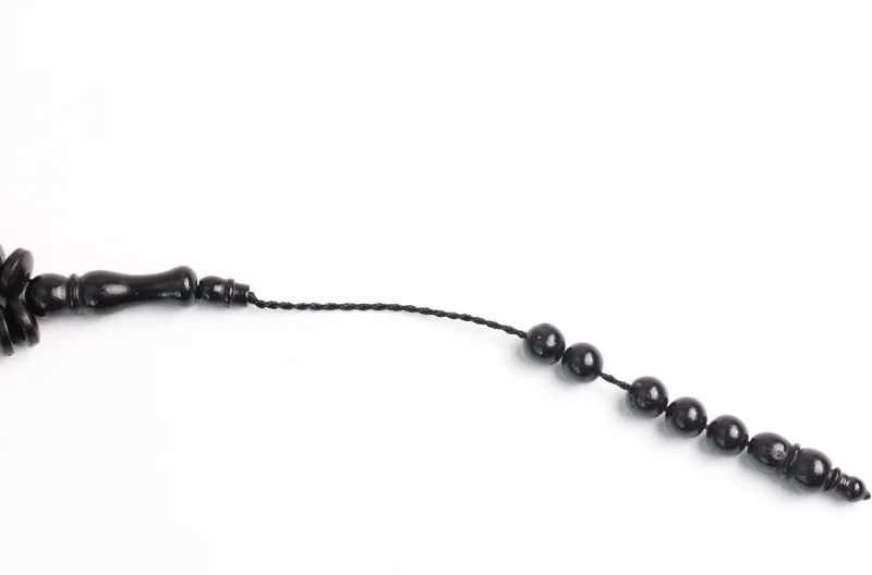 Pakistan Style Coconut Shell Muslim Tasbih 99 Black Abacus-shaped ...