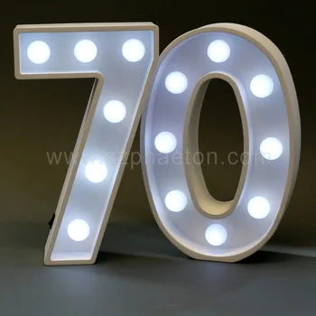 70th 75th Birthday Party Decorations,Giant Light Up Marquee Numbers Led ...