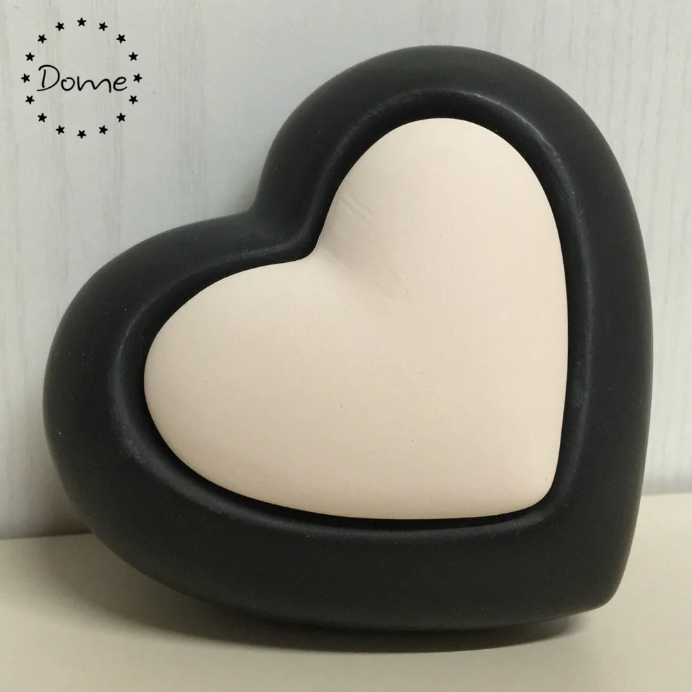 Air Fresheners Colorful Porcelain Heart Shape Ceramic Reed Diffuser ...