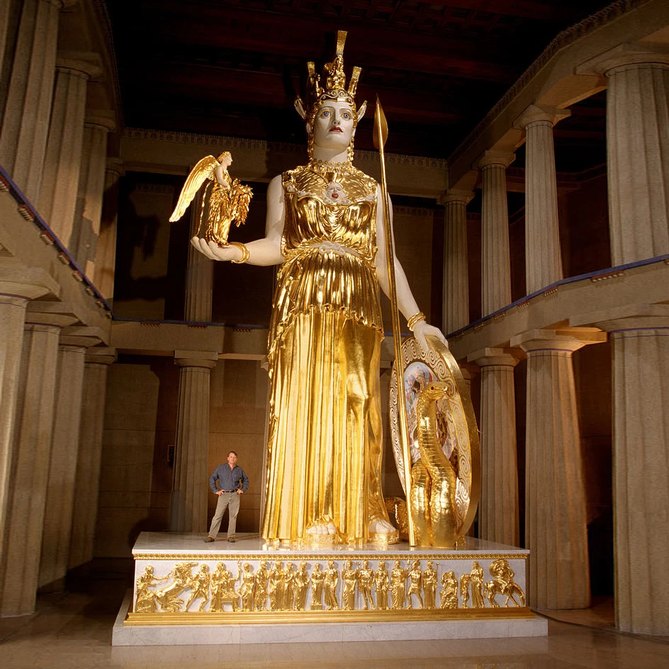 Best Quality Bronze Greek Goddess Statue Of Athena With Gold Effect ...