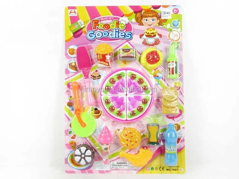 Educational Toys Playing Food Set Kids Pretend Play Plastic Pizza Toy ...