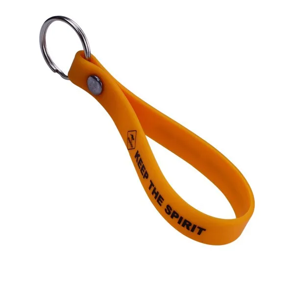 Custom Unisex Silicone Bracelet Key Ring Wristband Bangle Key Holder ...