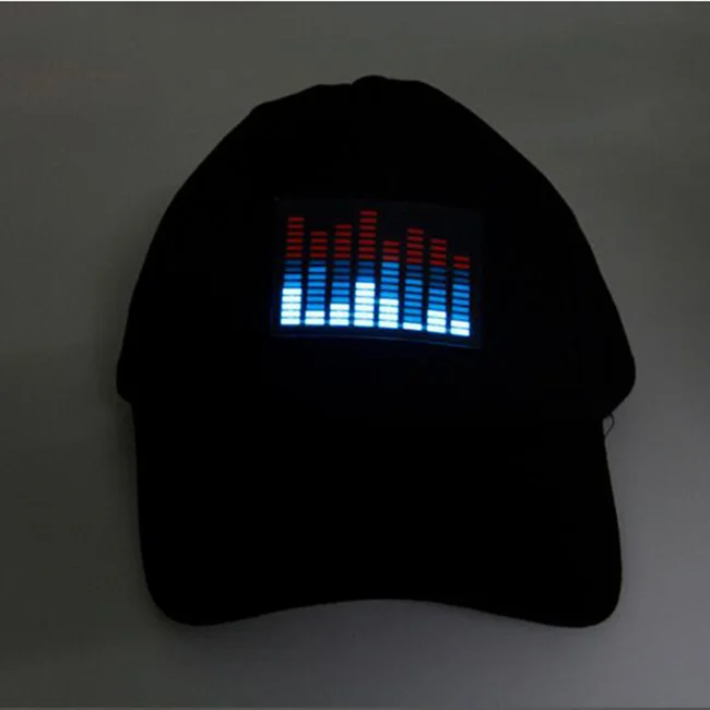 Putty Supply Custom El Panel Sound Activated Led Light Up Baseball Cap ...